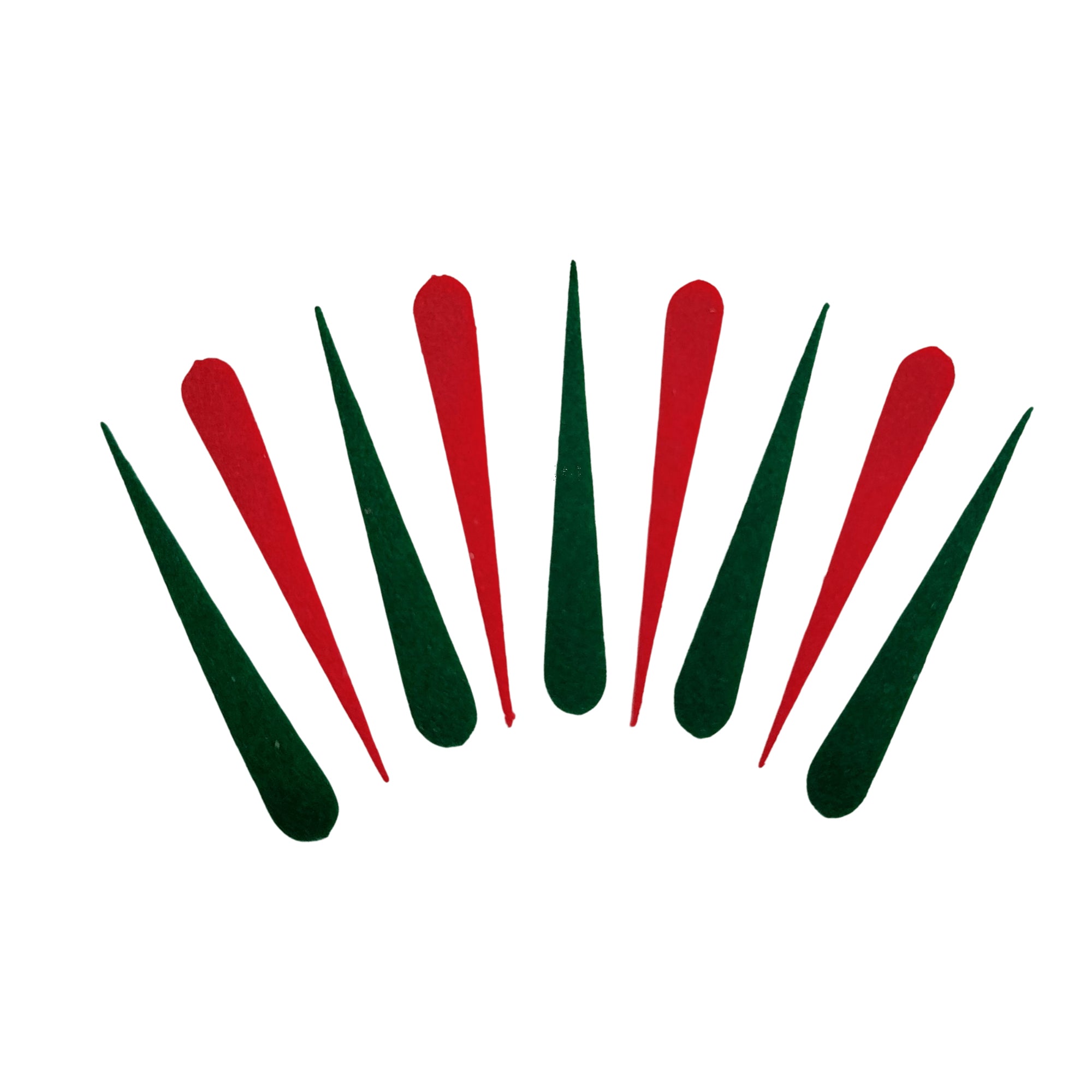 Comet Busters Beautiful Handcrafted Red and Green Velvet Tilak Bindis